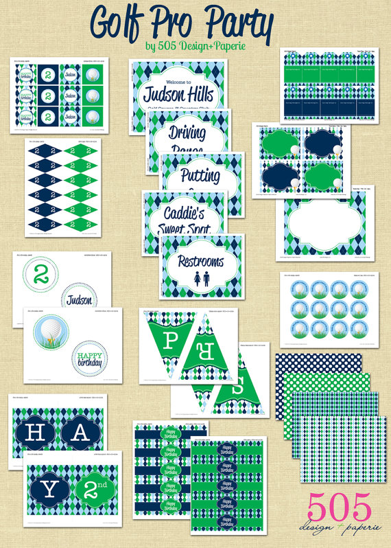 The Masters, Golf Party Printables - B. Lovely Events