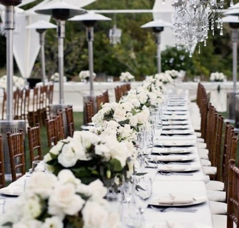 Beautiful Outdoor Elegant White Wedding
