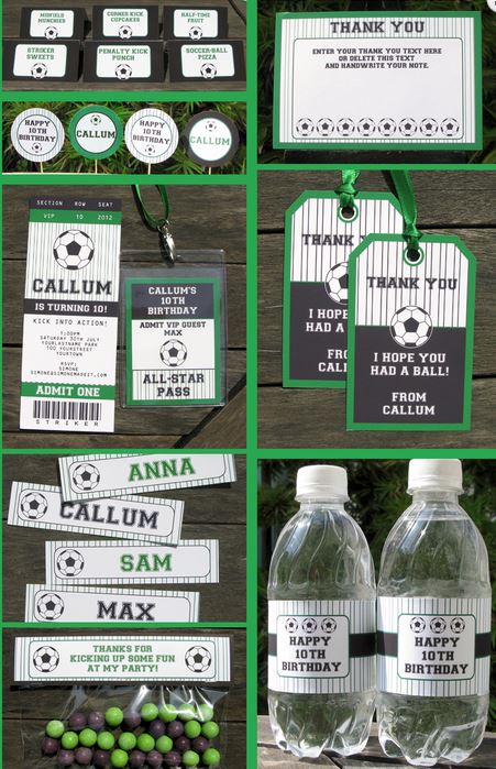 Score!!! Soccer Party Printables!! - B. Lovely Events