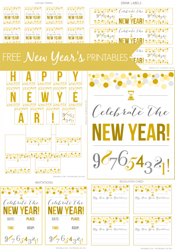 10+ New Years Free Printables! - B. Lovely Events