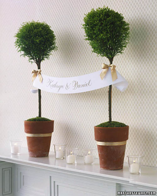 Be All Natural With Topiary Centerpieces! - B. Lovely Events