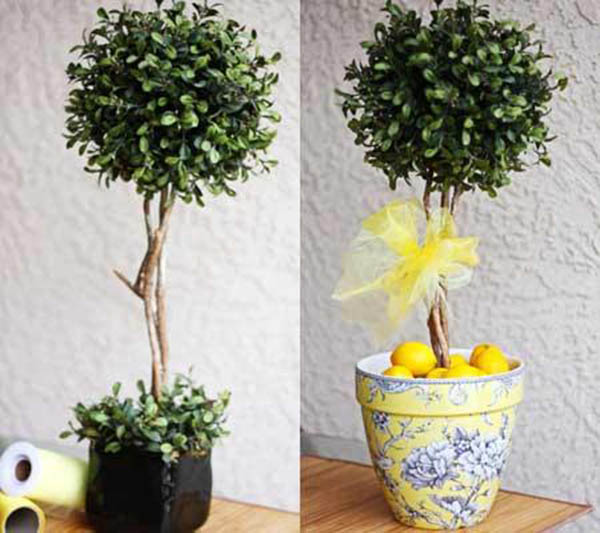 Be All Natural With Topiary Centerpieces! - B. Lovely Events