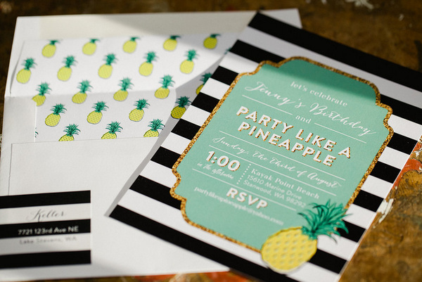 10 Lovely Pineapple Party Invitations! - B. Lovely Events