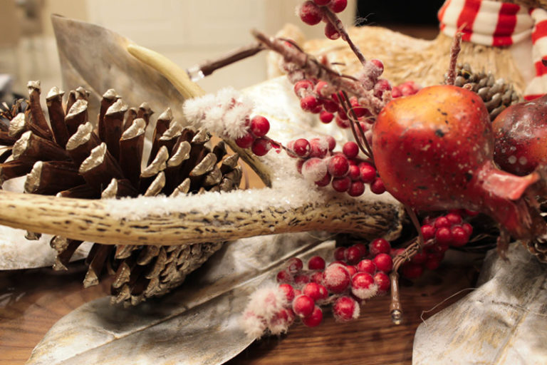 Rustic Winter Christmas Tablescape - B. Lovely Events