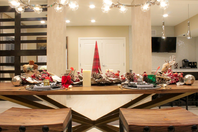 Rustic Winter Christmas Tablescape - B. Lovely Events